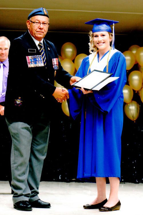 President Don Lemon presents Amanda McCullough with 2015 Scholarship ...